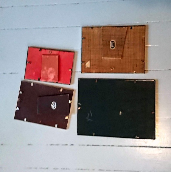 Fire gamle metallrammer, "sølv" - Epla