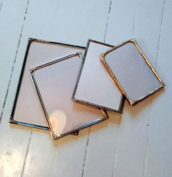 Fire gamle metallrammer, "sølv" - Epla