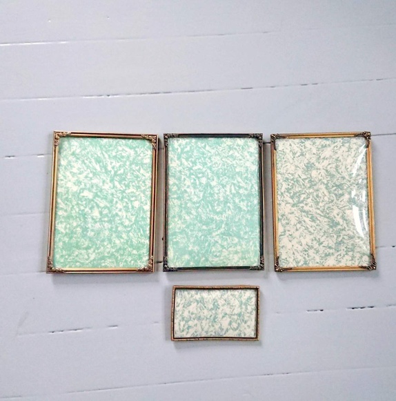 Rammesett 2: Fire gamle metallrammer - Epla