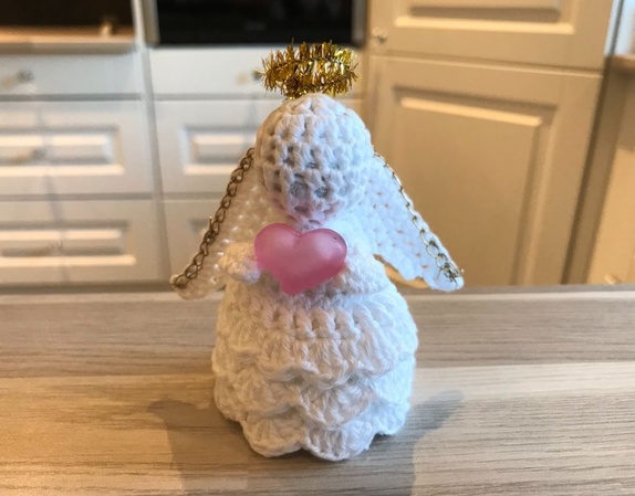 Liten telysengel - heklet - Epla