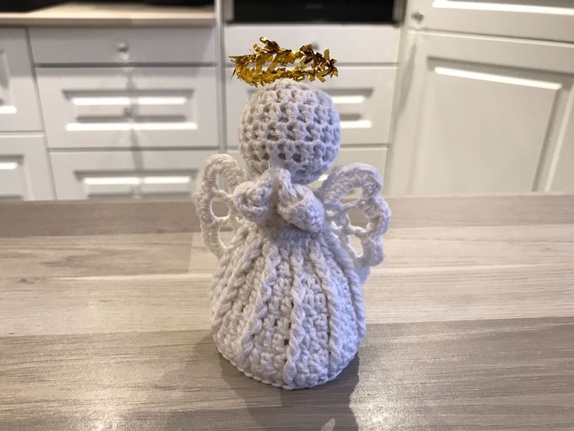 Liten telysengel - heklet - Epla