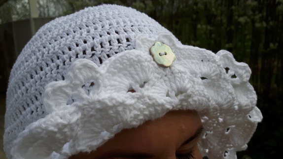 Fantastisk sommerhatt - håndheklet - Epla