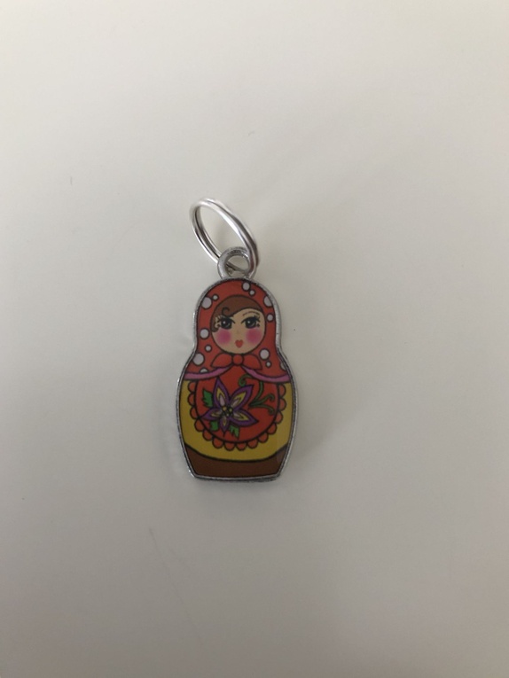 Babushka rød maskemarkør - Epla