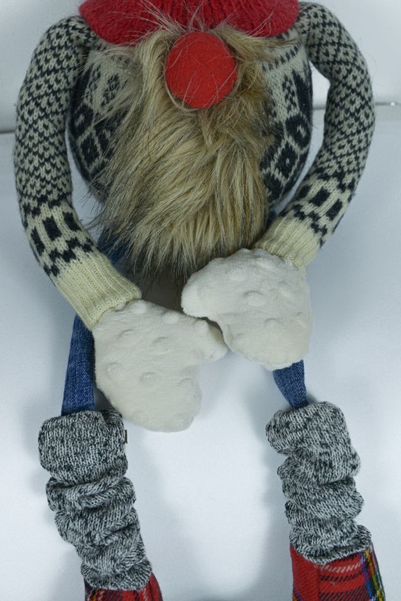 Stør, håndlaget upcycled nisse, troll, dverg, trelastjakke eller hva du vil at han skal være ...