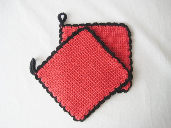 Gryteklutar i tunisisk hekling - Epla