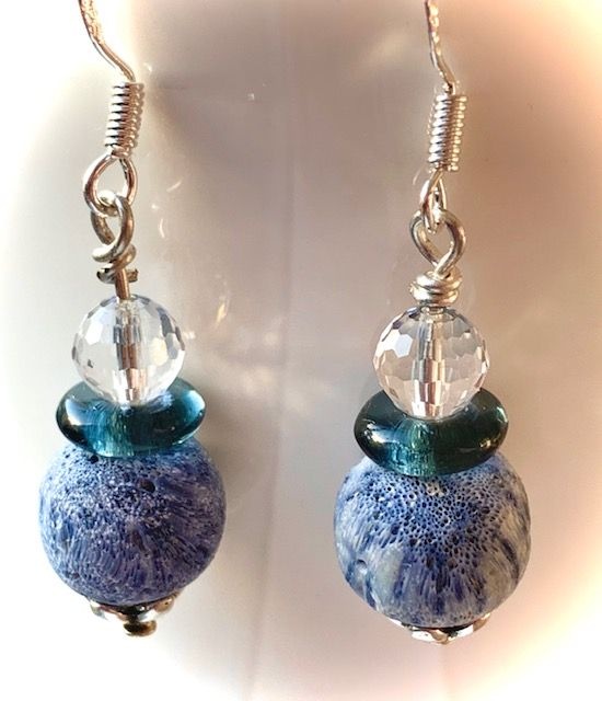*925S Blue Corals earrings - Epla
