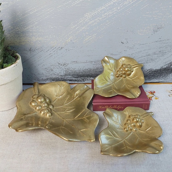 Messing Blad Skåler - Epla