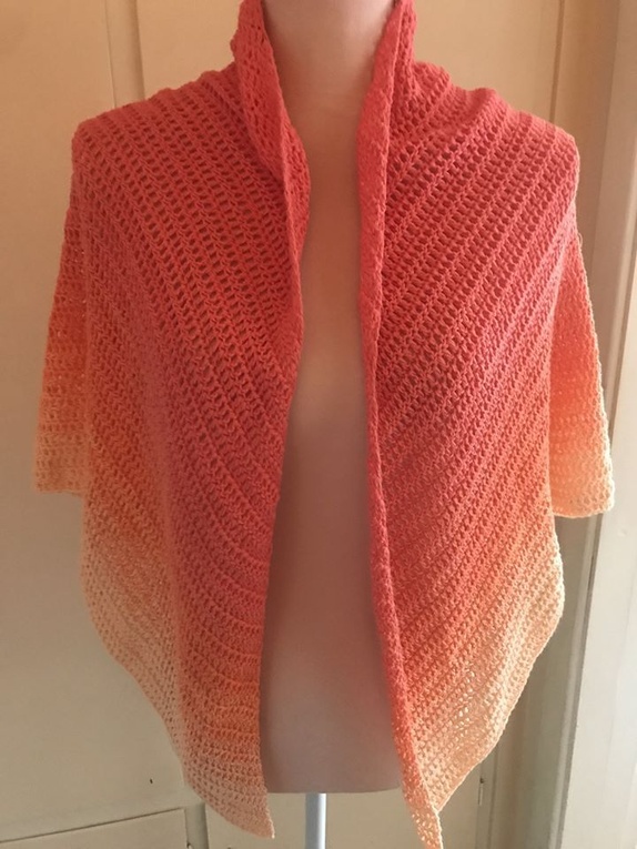 Heklet sjal/trekantskjerf - Epla