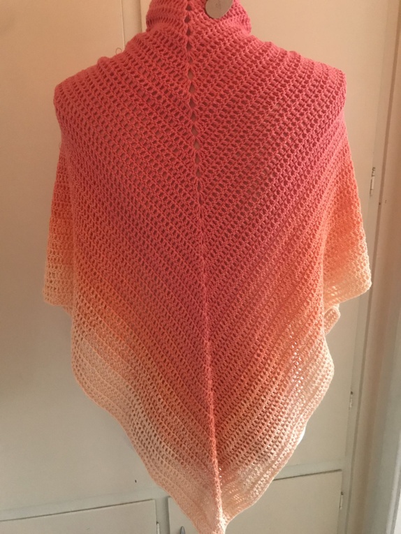 Heklet sjal/trekantskjerf - Epla