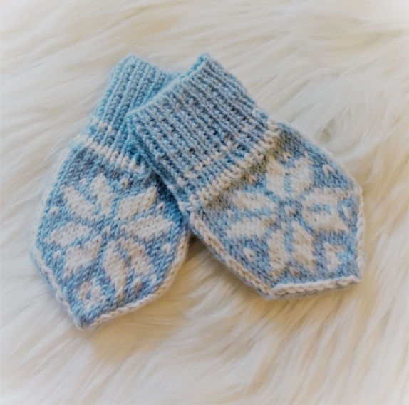 Lue og votter til baby. - Epla