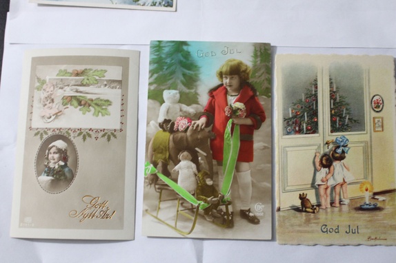 3 stk eldre julekort - Epla