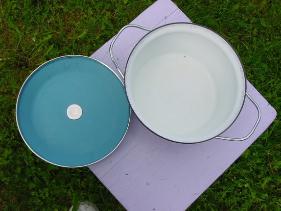 Cathrineholm kasserolle med lokk i blå lotus - Epla