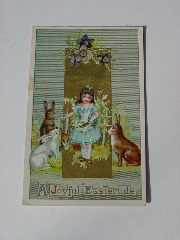 LOT: Fire gamle påskekort fra ca 1908-1910 - Epla