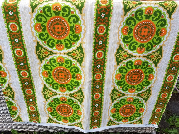 Retro stoff fra 70 tallet i metervare / "ubrukt" - Epla