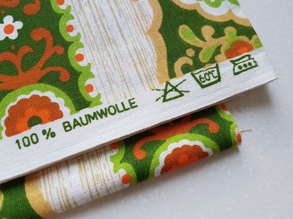 Retro stoff fra 70 tallet i metervare / "ubrukt" - Epla