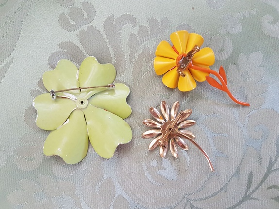 Vintage blomster brosjer LOT - Epla