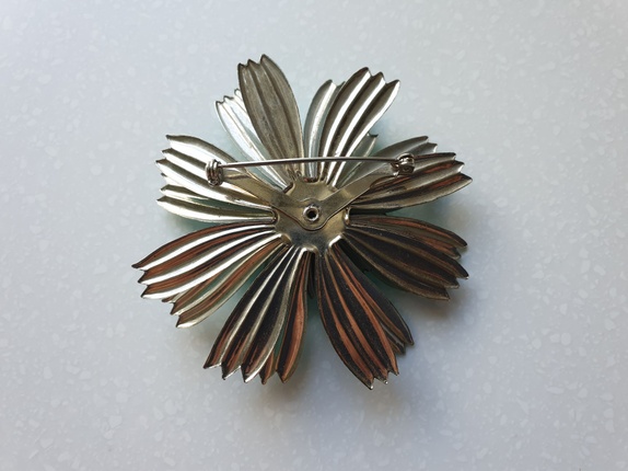 Vintage Turkis Blomster Brosje - Epla