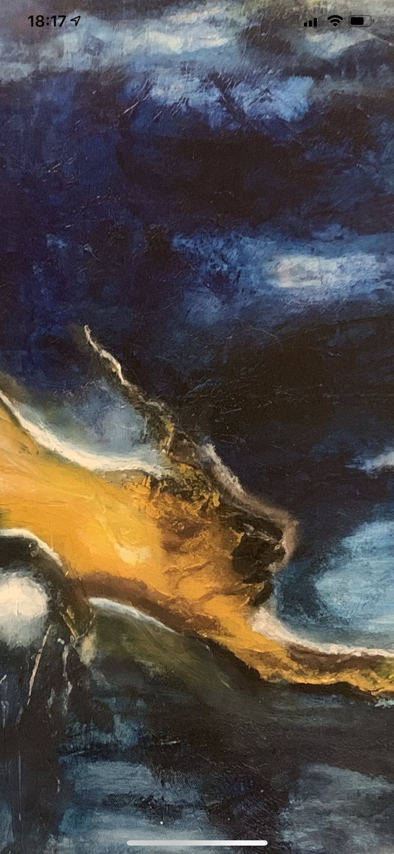 Abstrakt - Originalt akrylmaleri på lerret - Epla