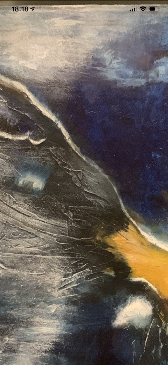 Abstrakt - Originalt akrylmaleri på lerret - Epla