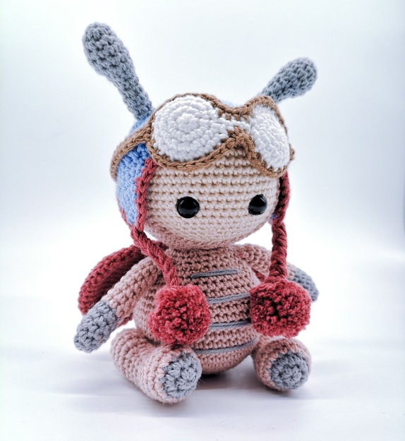 Heklet amigurumi marihøne / kosedyr - Epla