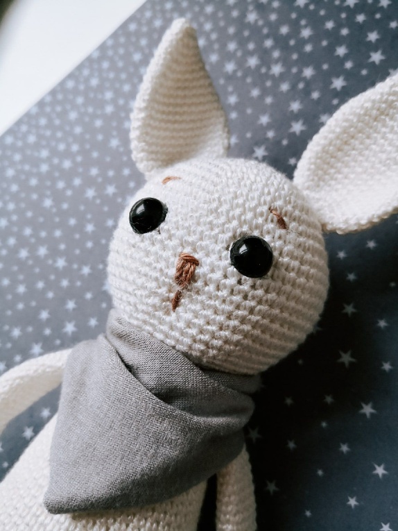 Heklet kanin - barneleke - kosedyr - gave - Epla