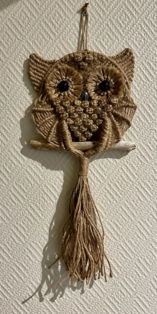 Ugle i makrame - Epla