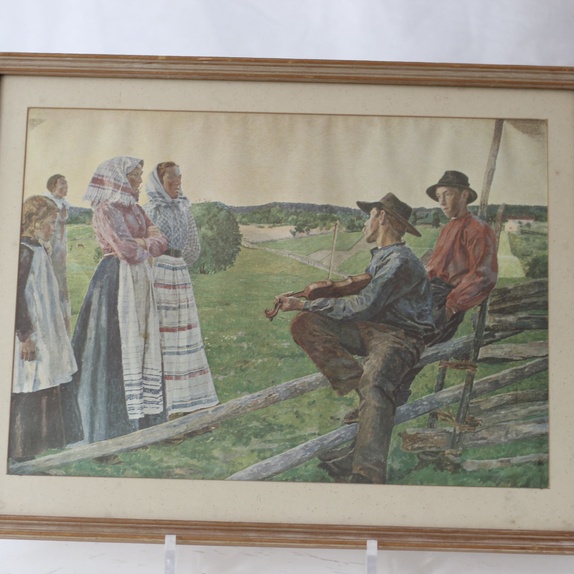 Koselig vintage bilde med motiv fra den svenske landsbygda - Epla