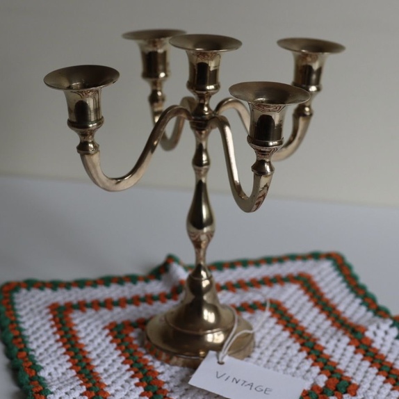 Kandelaber i messing - vintage - Epla