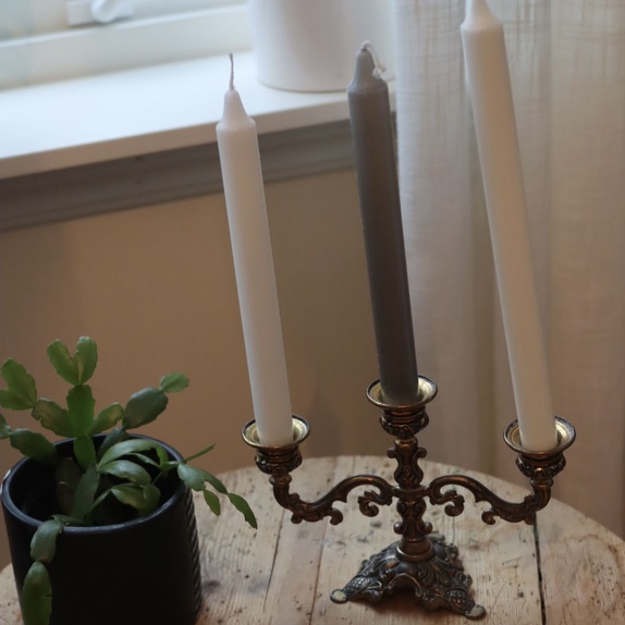 Gammel kandelaber i messing - Epla