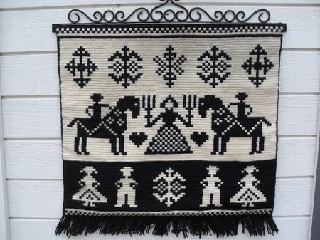 Vintage - Brodert vegg teppe - Epla