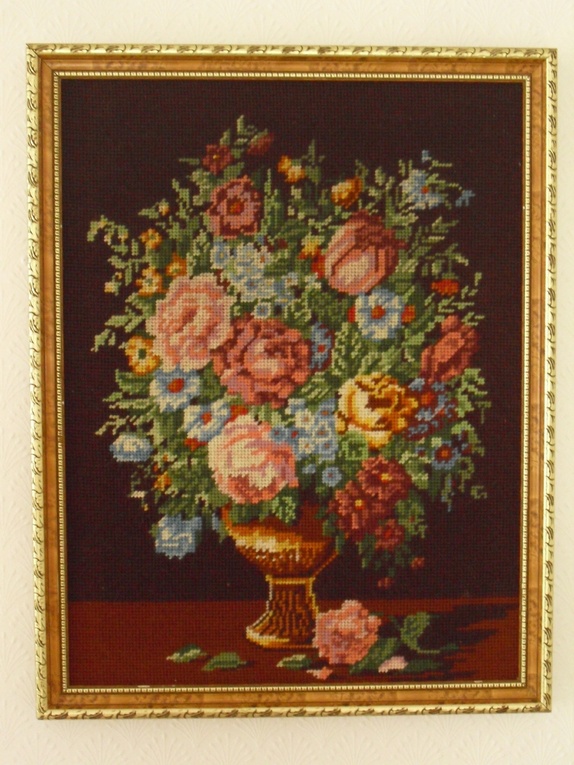 Retro - Bilde brodert - Epla