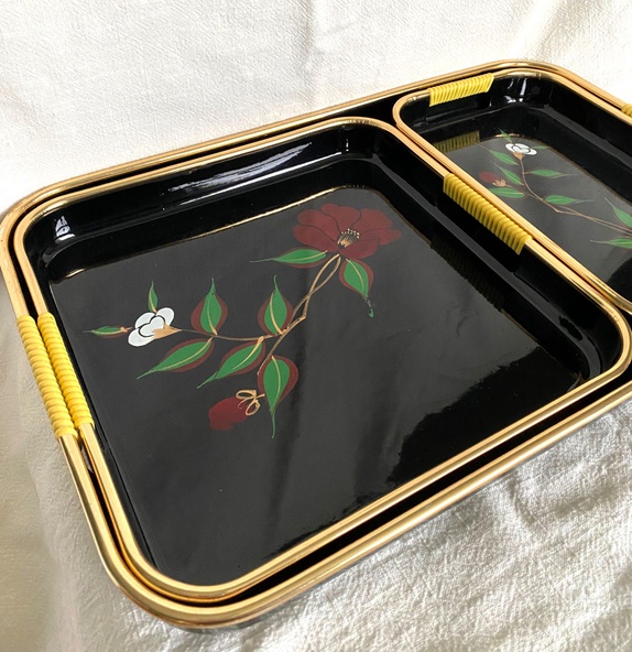 3 stk. Retro serveringsbrett - Epla