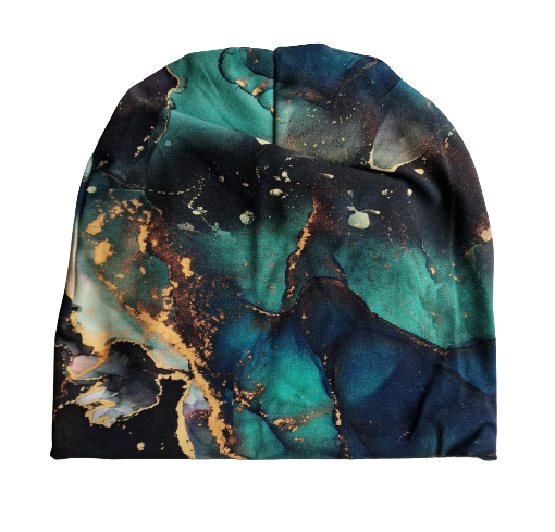 Lue - str 3-5 år - Marmor grønn - Epla