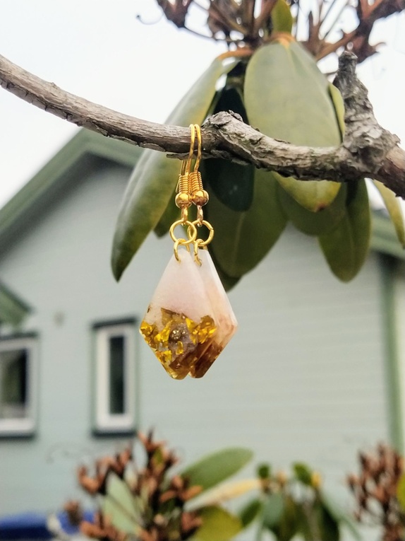 Gold classy prisme øredobber Epoxy - Epla