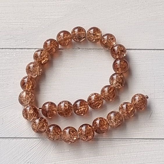 Lys brune krakelerte perler - Epla