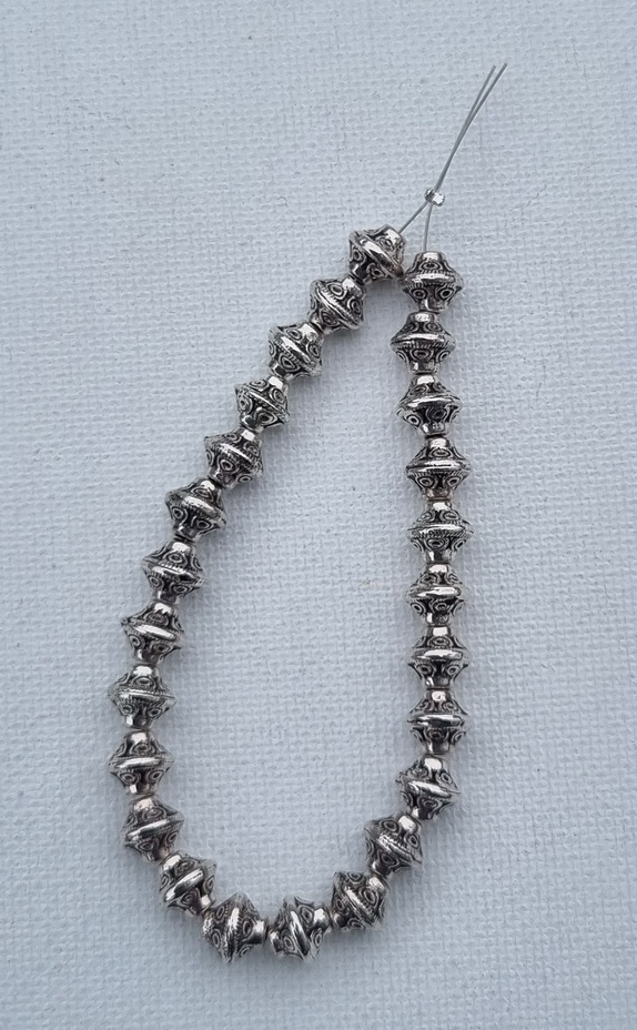 Antique sølvfarvet ufo perler - Epla