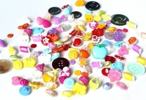 100 stk assorterte knapper - Epla