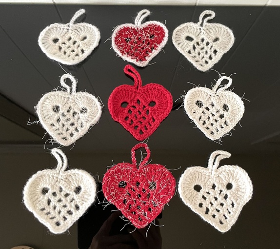 9 stk julehjerter - Epla