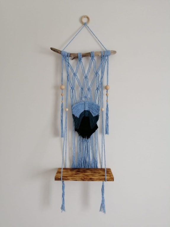 Makrame hylle - Epla