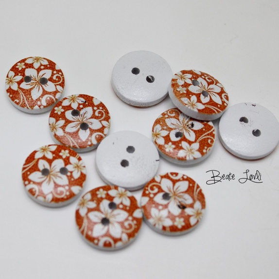 Blomsterknapper - orange - Epla