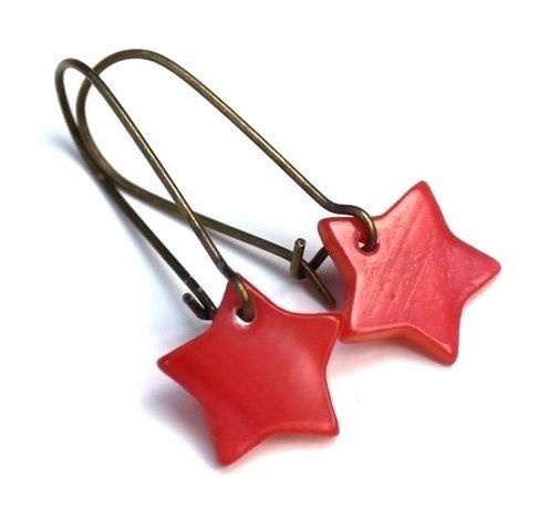 RØDE STJERNER ørepynt - Epla