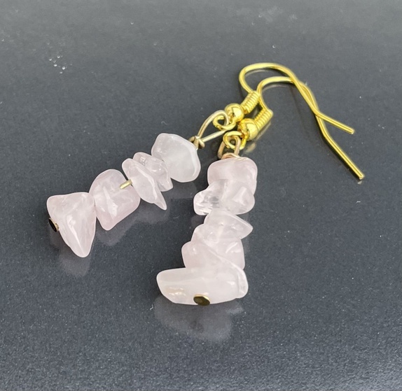 ROSENKVARTS ørepynt - Epla