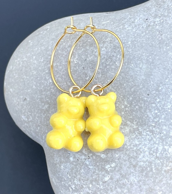 GULE BJØRNER ørepynt - Epla