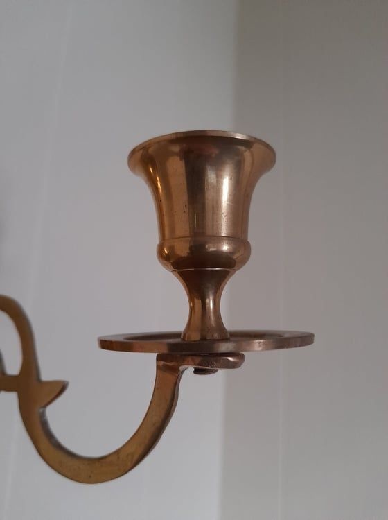 2 Vintage vegglysestaker i messing - Epla