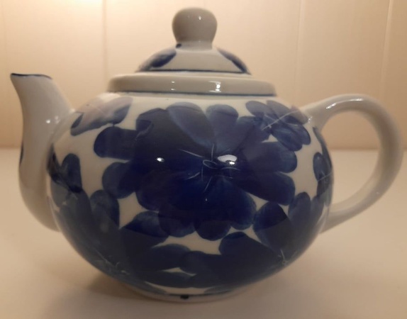 Håndmalt kanne - Epla