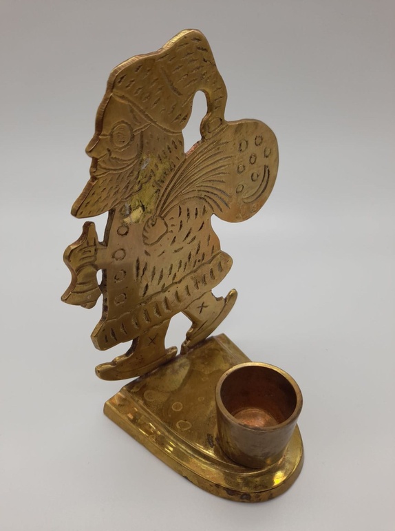 Vintage lysestake i messing - Epla