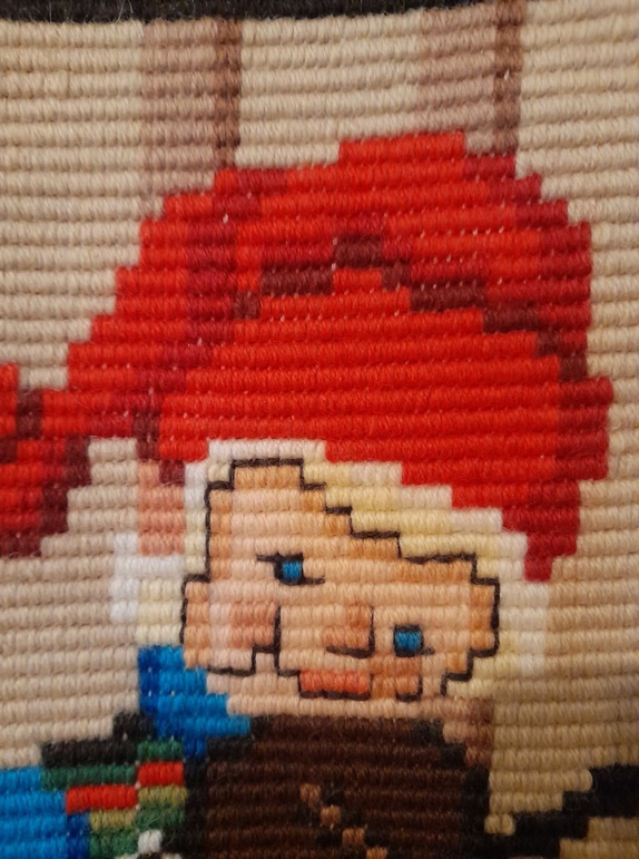 Brodert bilde med julenisse - Epla