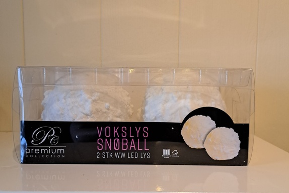 2 Snøball med lys - Epla