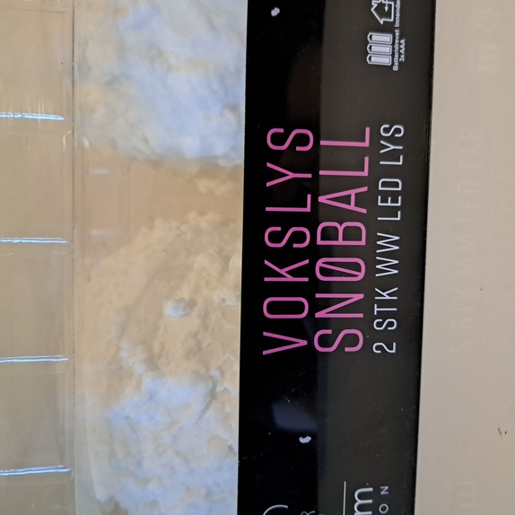 2 Snøball med lys - Epla