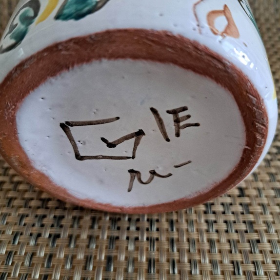 Håndmalt vase i keramikk - Epla